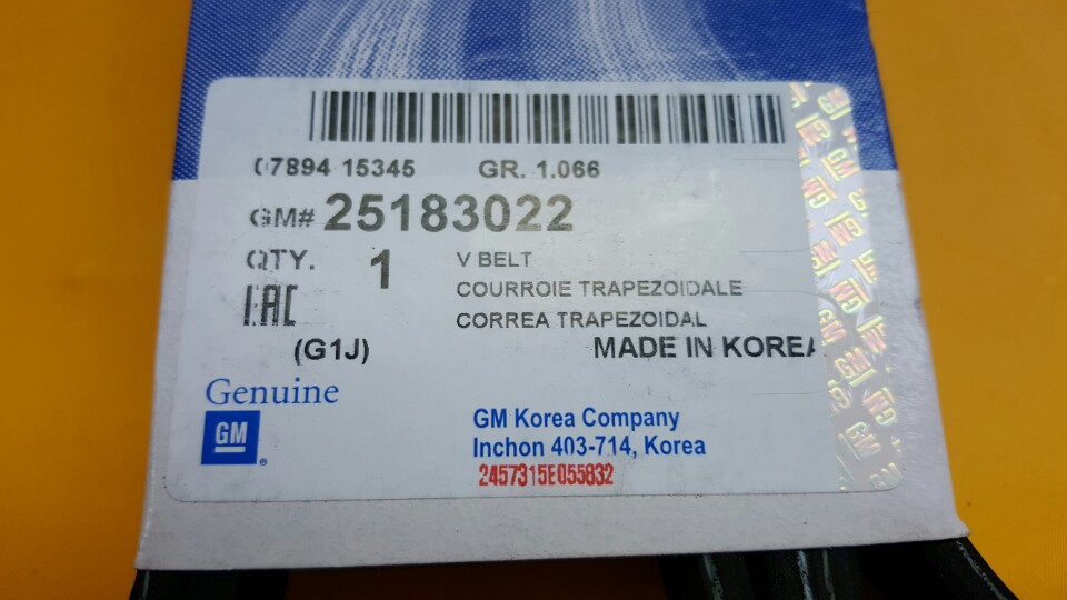 Dây cu roa máy phát xe Captiva – phụ tùng xe Captiva chính hãng GM