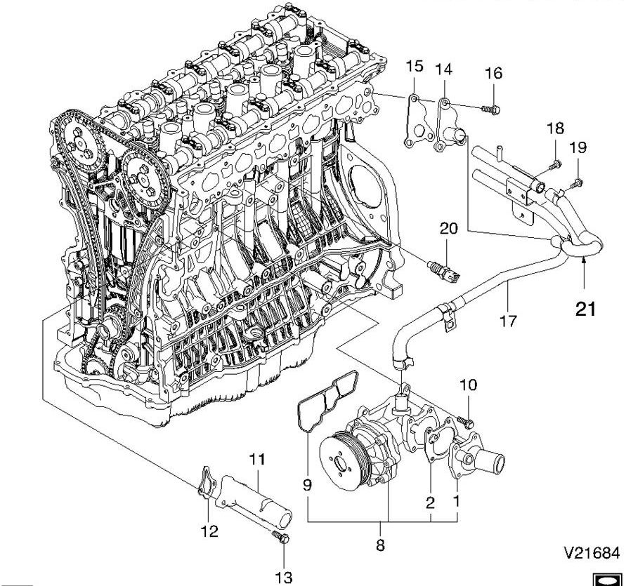 Cảm biến nhiệt độ nước làm mát xe Magnus 2.5 GM# 96279857