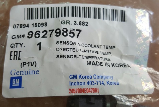 Cảm biến nhiệt độ nước làm mát xe Magnus 2.5 GM# 96279857