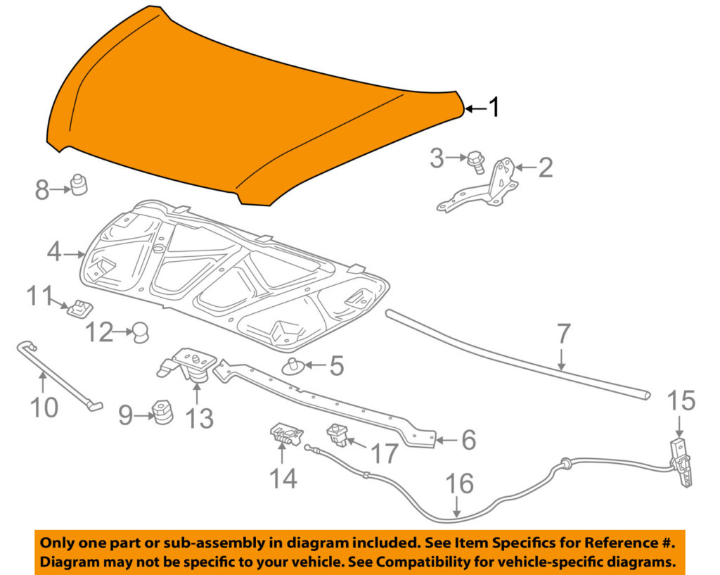 Nắp ca pô xe Spark M300 - phụ tùng chính hãng GM# 95270635