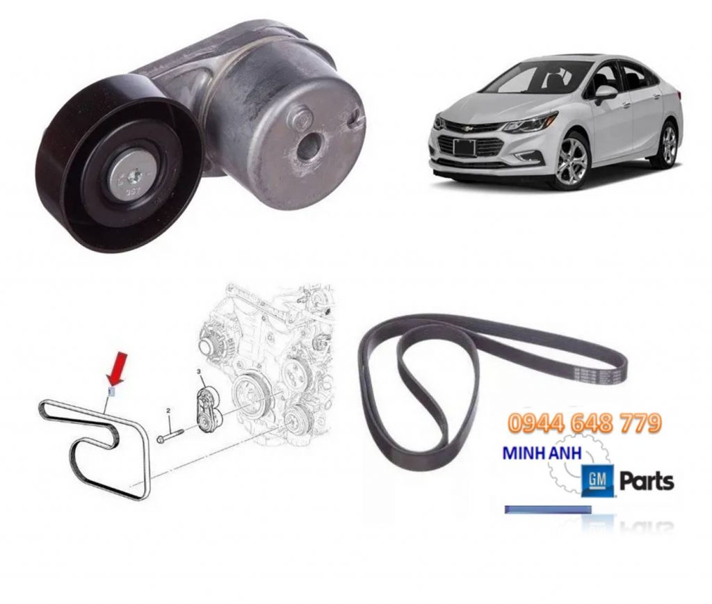 Dây cu roa máy phát xe FadiL chính hãng GM - Mã SP 12654488