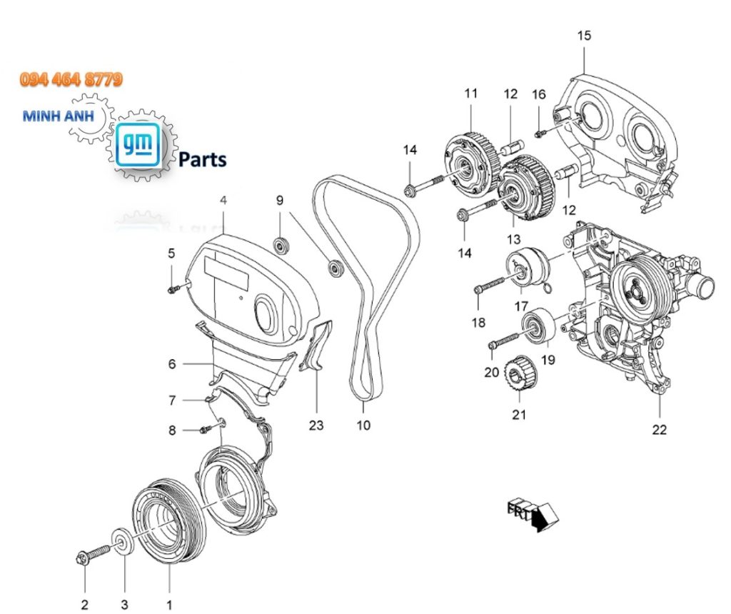 Nút bịt bánh răng cam xe Cruze GM# 55557288, 55571241