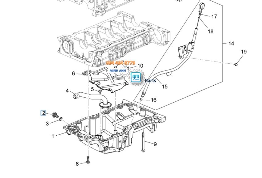 Đáy các te xe Captiva C140 chính hãng GM# 12601240
